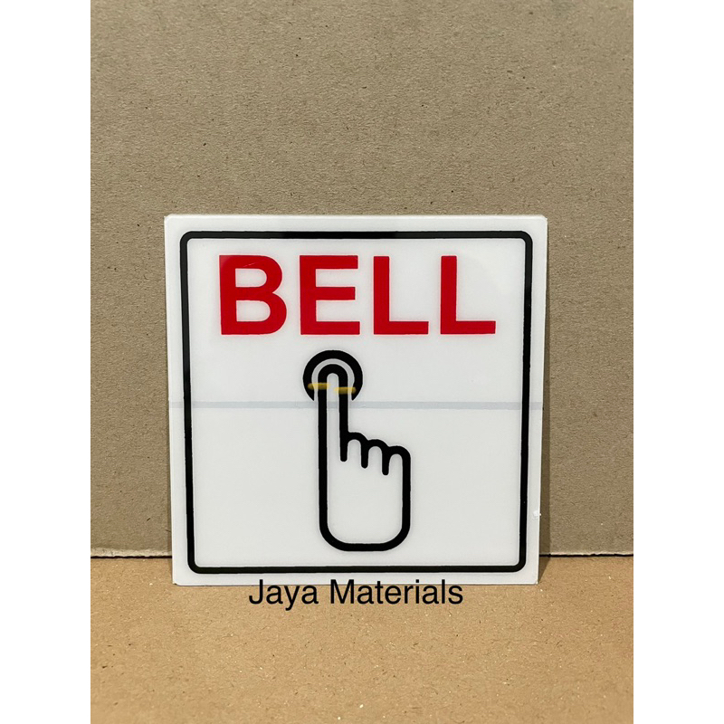 Jual Tempelan dinding/hiasan sticker sign board tulisan bell atau ...