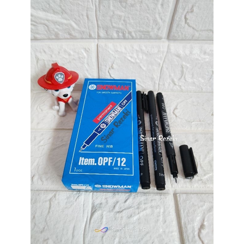 Jual 1 buah!! Spidol OPF permanent snowman/spidol OPF waterproof/pena ...