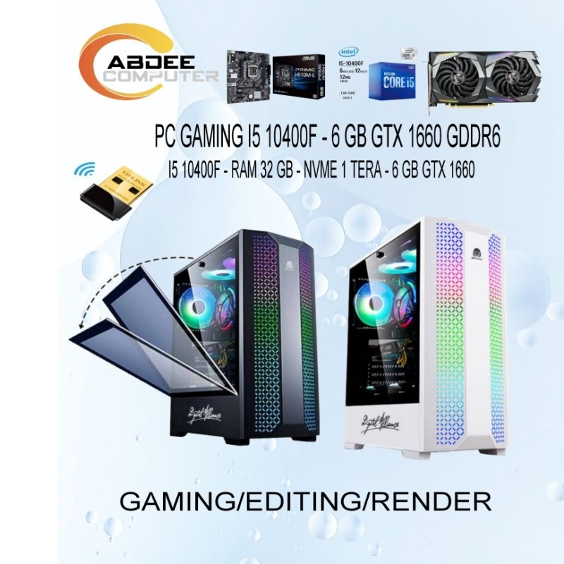 Jual PC GAMING CORE I5 10400F RAM 32 GB 6 GB GTX 1660 SUPER NVME 1 TERA EDITING | Shopee Indonesia