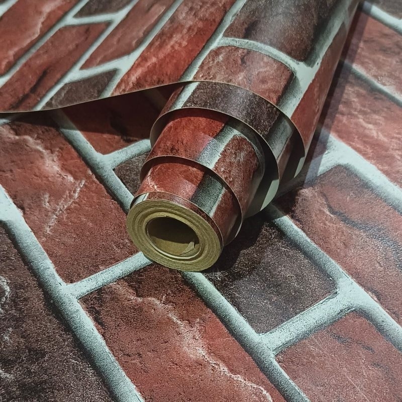 Jual Wallpaper Sticker Dinding Batu Alam Batu Bata Cocok Buat Dinding ...