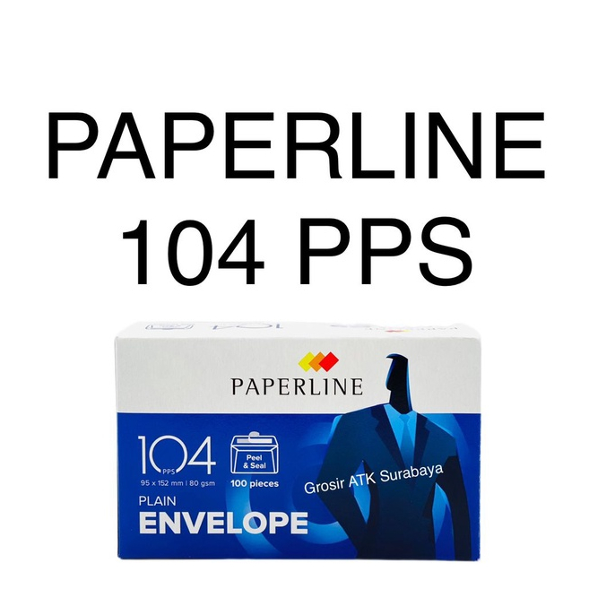 Jual AMPLOP PAPERLINE 104 PPS / Amplop Putih Polos 104 PPS Dengan Lem ...