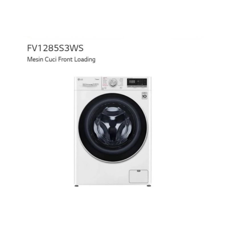 Jual Mesin Cuci LG Front Loading FV1285S3WS 8,5Kg (Khusus Luar Daerah ...