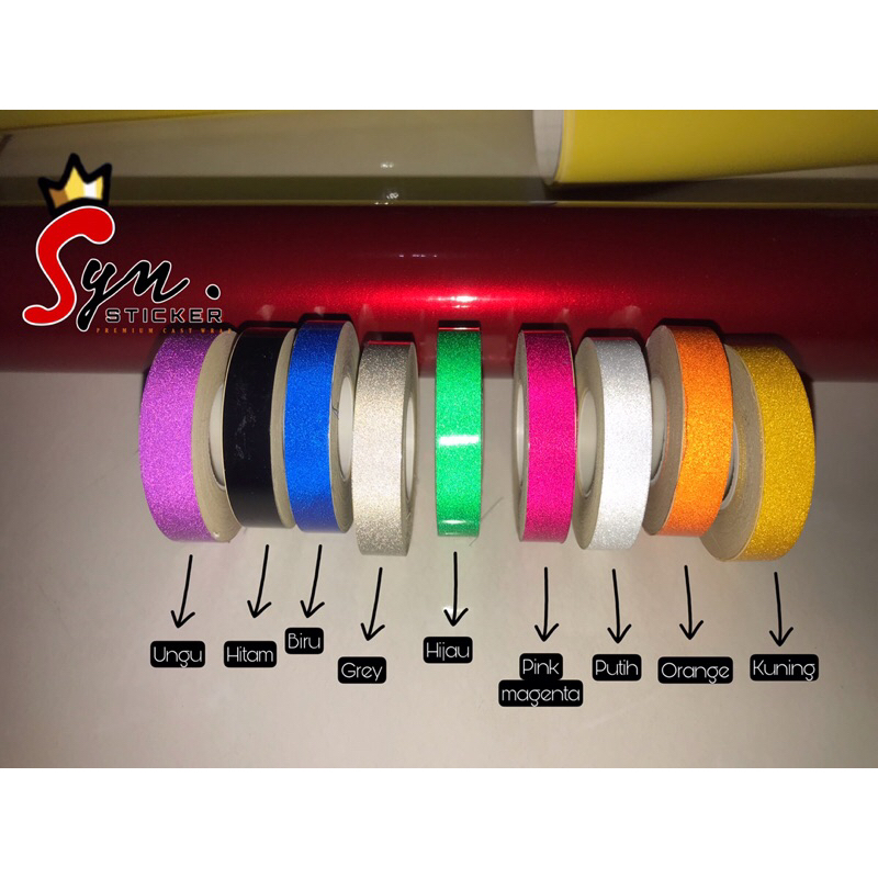 Jual sticker list roll lis velg reflektive mantul saat kena cahaya ...