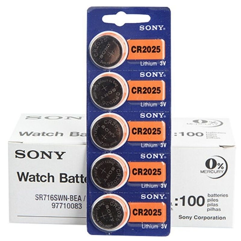 Jual Batere baterai sony original CR 2025 CR 2032 kancing bulat koin ...