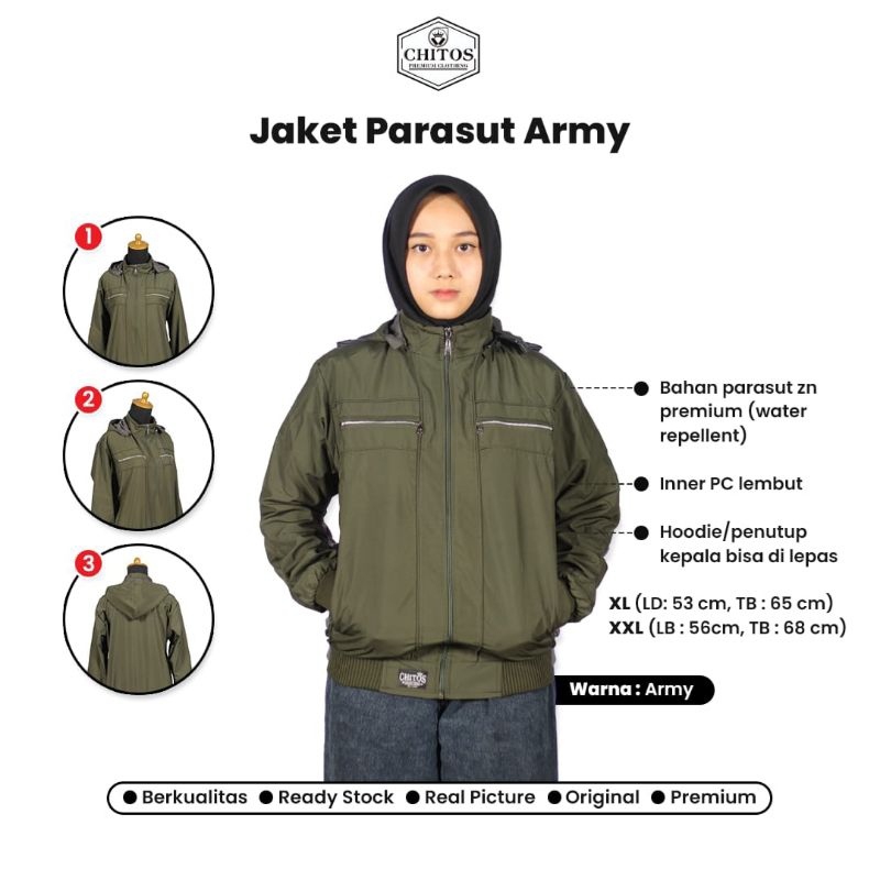 Jual JAKET PARASUT CEWE/JAKET CEWE/JAKET ANTI ANGIN | Shopee Indonesia