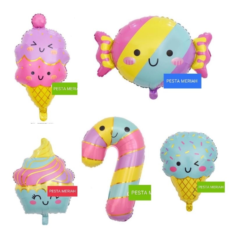 Jual NEW!! BALON FOIL ICE CREAM / NEW!! BALON FOIL CANDY / BALON FOIL ...