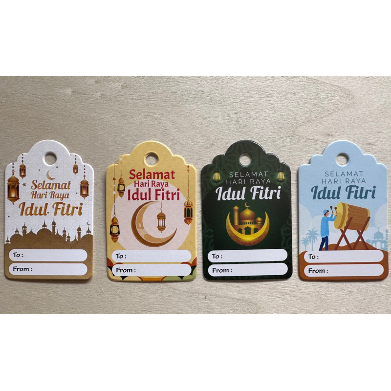 Jual Kartu Ucapan / Hang tag Lebaran Idul fitri Eid MUbarak / Aidil ...