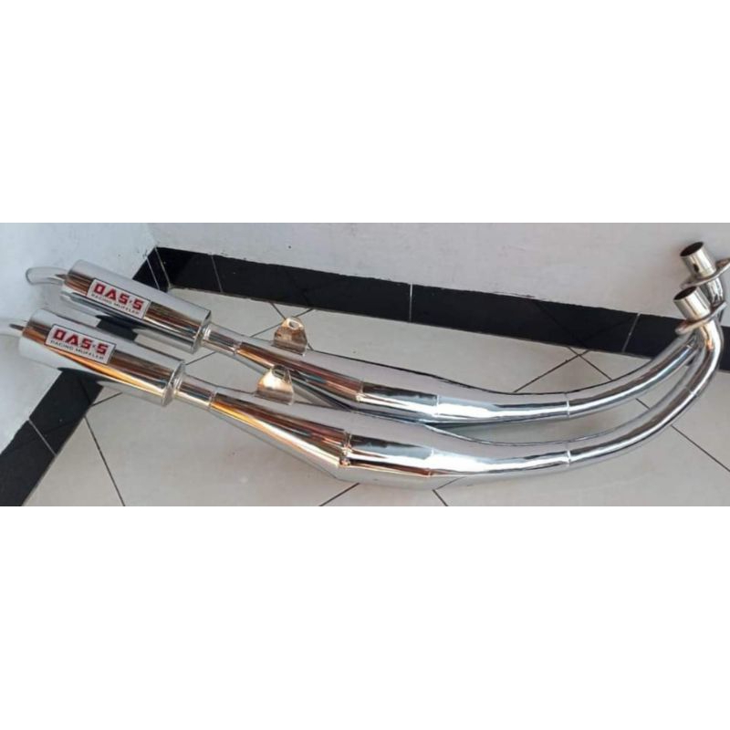 Jual knalpot satria 2tak ,lumba, hiu ,full krom merek das-s | Shopee ...