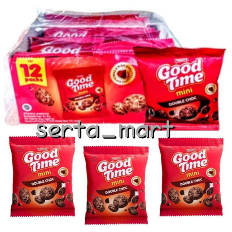 Jual Good Time Mini Double Choc 18gr / Box 50gr - Biskuit Good Time ...