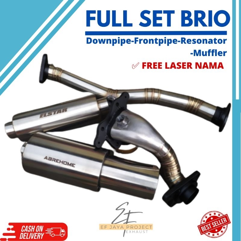 Jual FULL SET BRIO (DOWNPIPE, FRONTPIPE, RESONATOR, MUFFLER) | Shopee Indonesia
