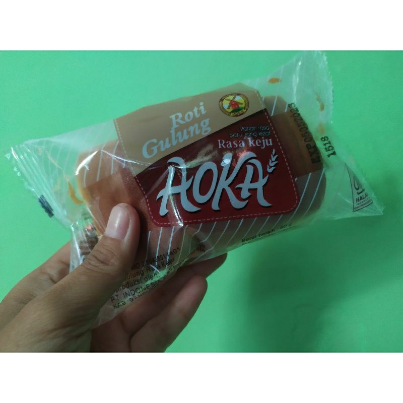 Jual aoka roti gulung rasa keju/roti gulung aoka rasa keju 60gr/aoka ...