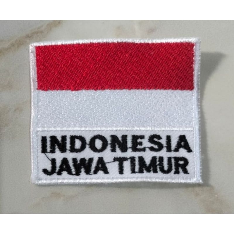 Jual BET/BEDGE BORDIR " BENDERA MERAH PUTIH INDONESIA JAWA TIMUR ...