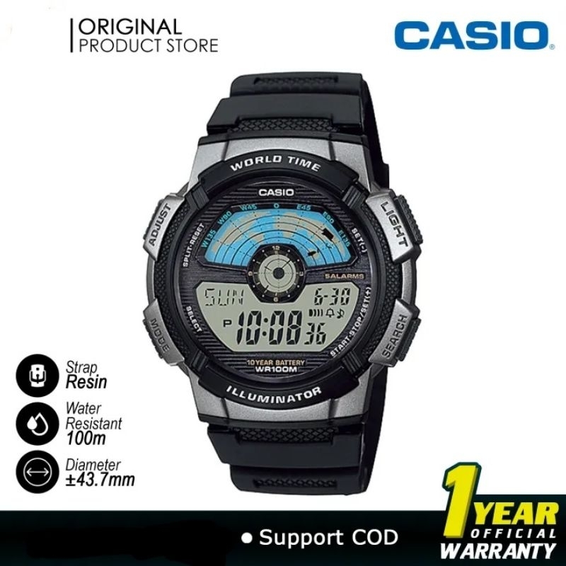 Jual Jam Tangan Pria Casio Bergaransi 1 Tahun Resmi - AE-1100W Series | Shopee Indonesia