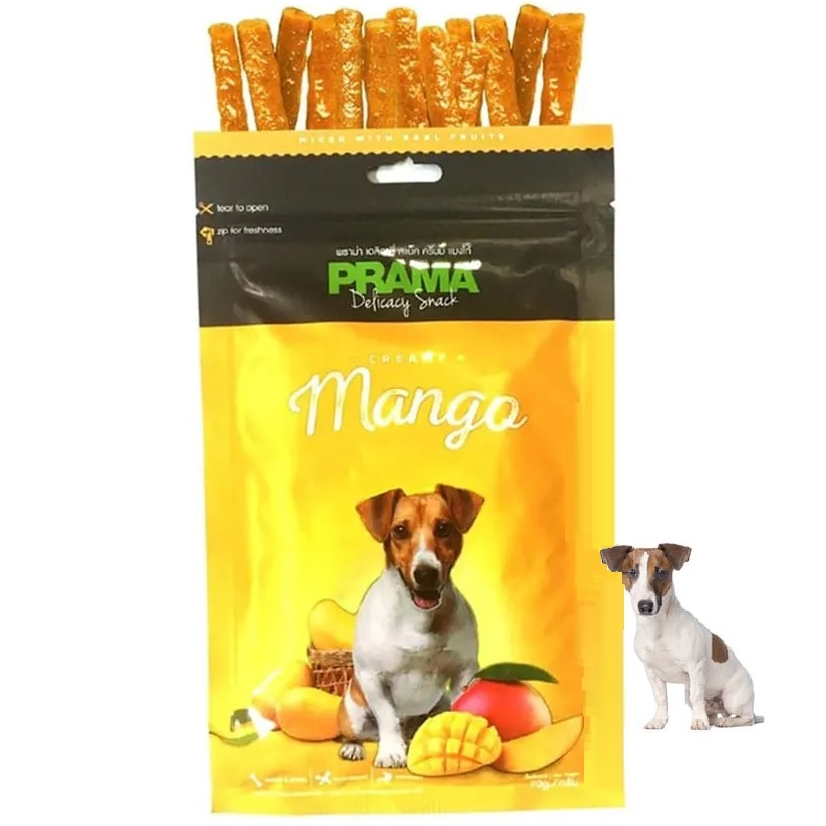 Jual PRAMA DOG SNACK CREAMY MANGO 70GR CEMILAN / SNACK ANJING 70 GR ...