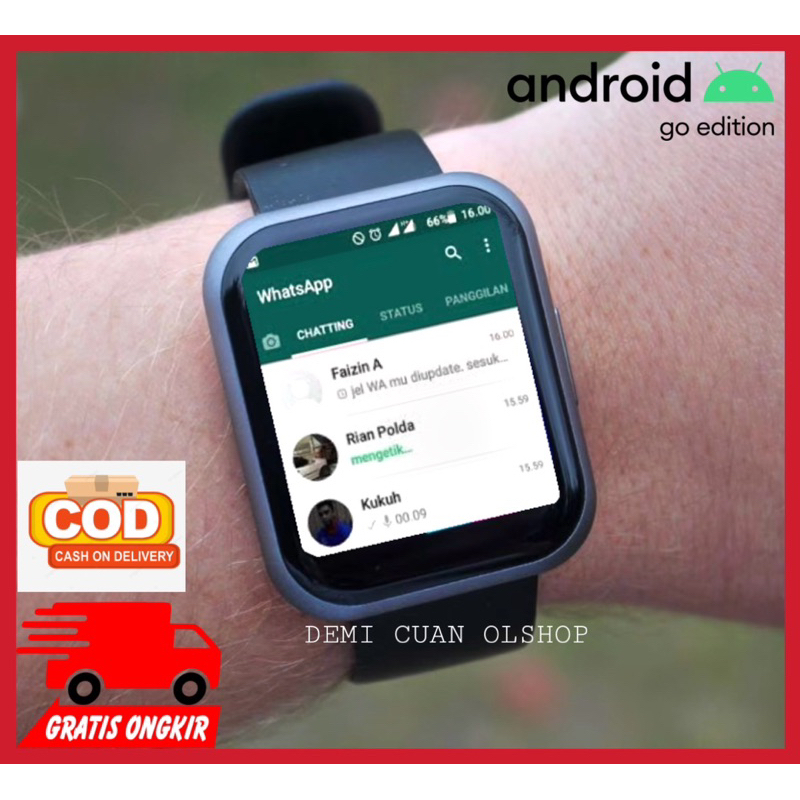 Jual PALING DIMINATI.. Jam Tangan Pintar Android Layar Sentuh Unisek ...