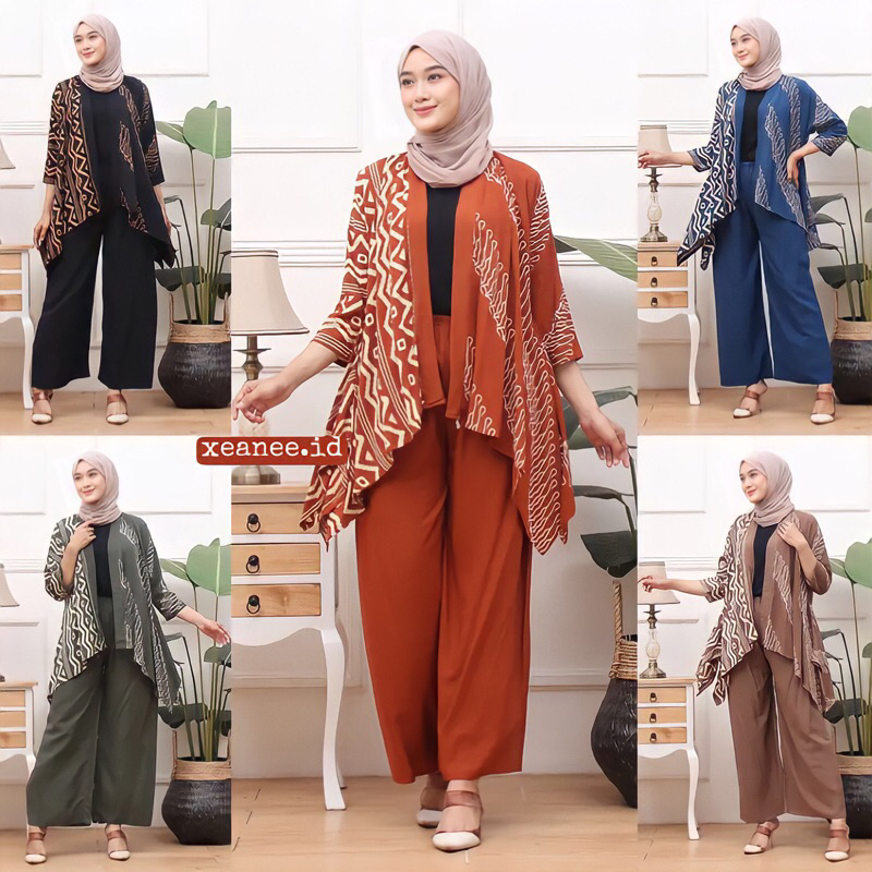 Jual Raynee Outerwear One Set Rayon Pemium Bahan Tebal Adem Halus ...