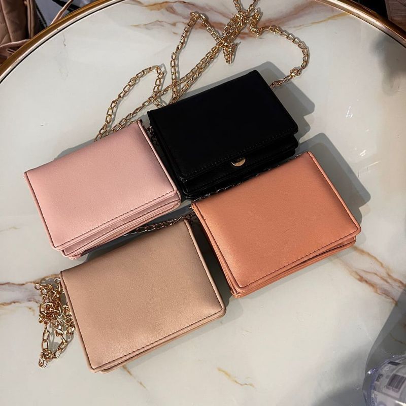 Jual Dompet Viral Cesla Tali Rantai Dompet Mini Selempang Rantai ...
