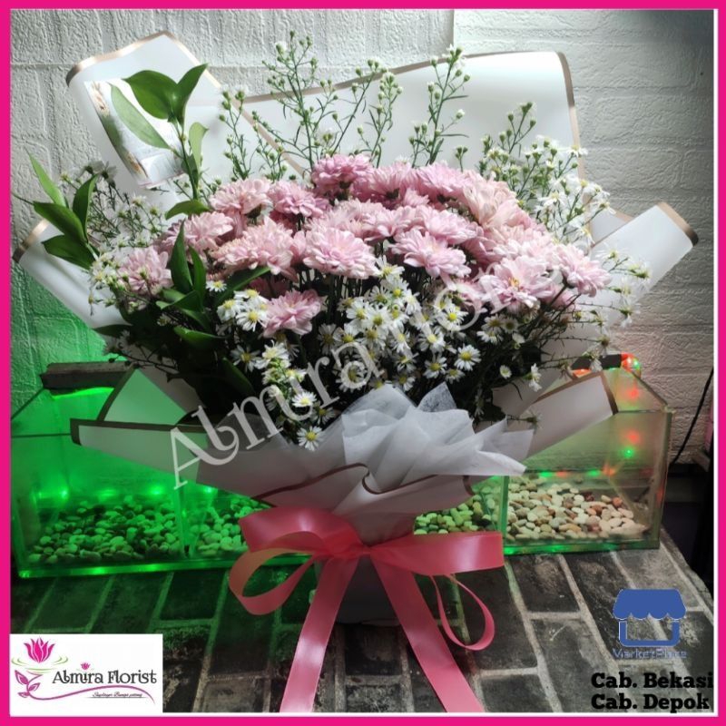 Jual [FRESH] Bouquet bunga Aster PREMIUM | Buket bunga asli segar ...