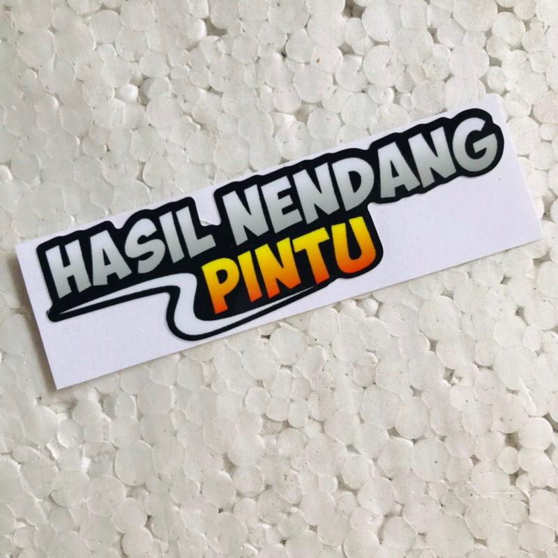 Jual Sticker Hasil Nendang Pintu Orajet Laminasi Glossy | Shopee Indonesia