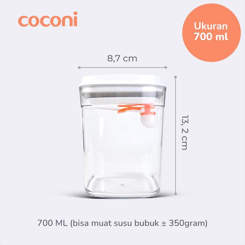 Jual Coconi Pop Up Airtight Food Container Kotak Susu Bubuk Toples Susu ...