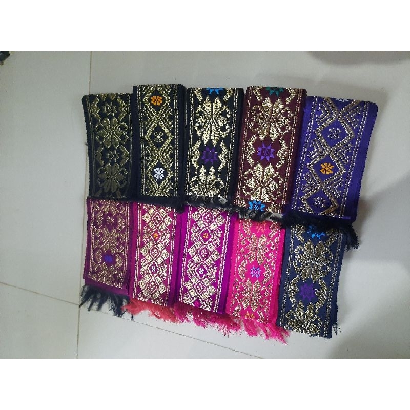 Jual Kain Tenun Selendang Songket (Bukan Bordir) | Shopee Indonesia
