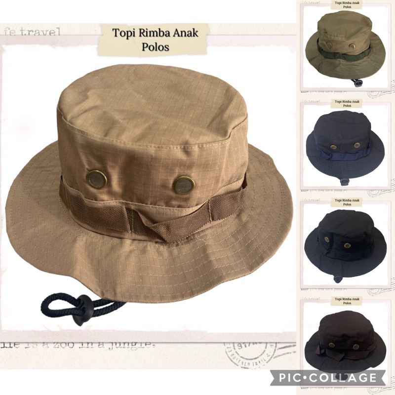 Jual Topi Rimba Anak Polos | Shopee Indonesia