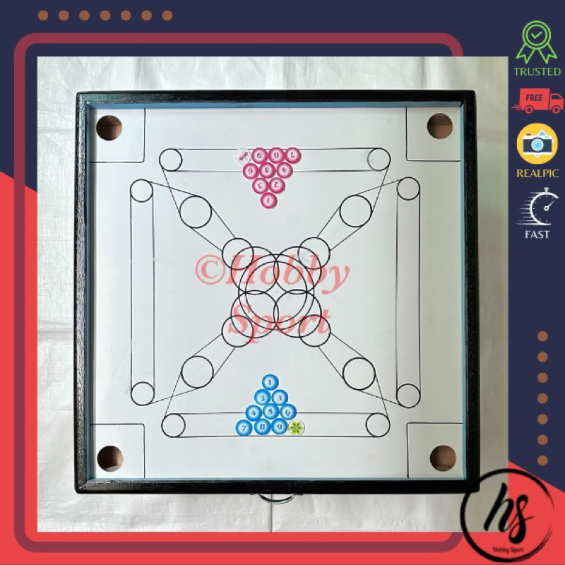 Jual Meja Karambol Sedang M Papan Kayu Mainan Anak Dewasa Game Size 75 ...