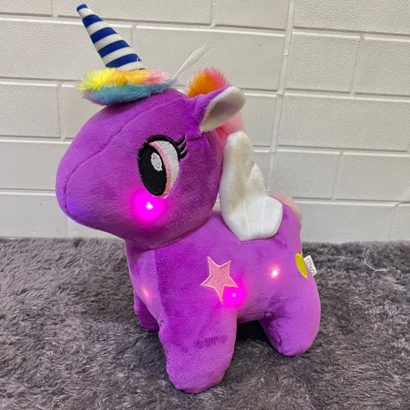 Jual Boneka Unicorn Warna Warni Little Pony LED Kuda Poni Bersayap ...