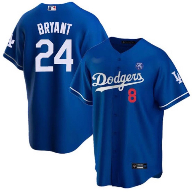 Jual JERSEY BASEBALL MLB NBA LOS ANGELES LA DODGERS #8/24 KOBE BRYANT ...