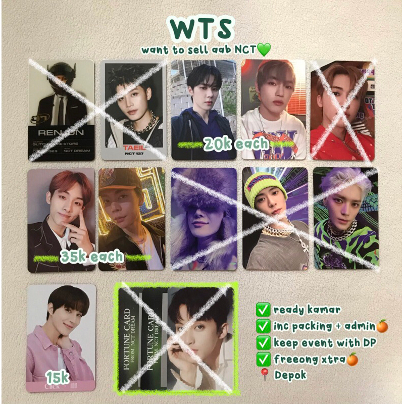 Jual photocard nct official pc renjun taeil kun chenle winwin johnny ...