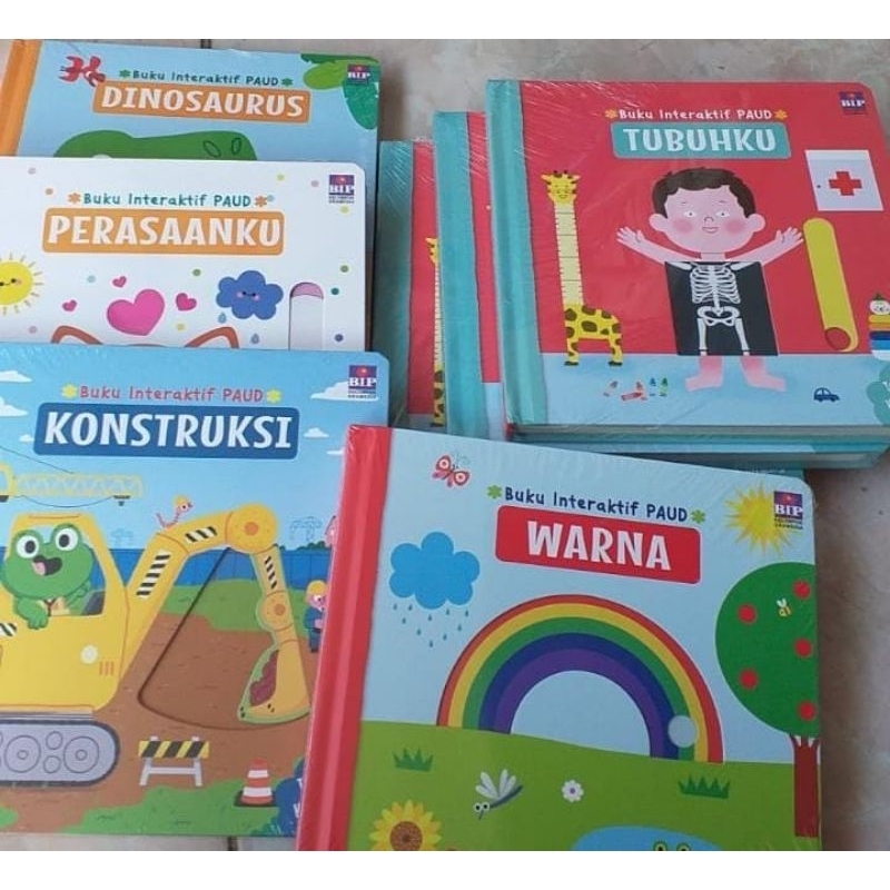 Jual Buku interaktif PAUD (Tubuhku, Warna, Konstruksi, Perasaaanku, dan ...
