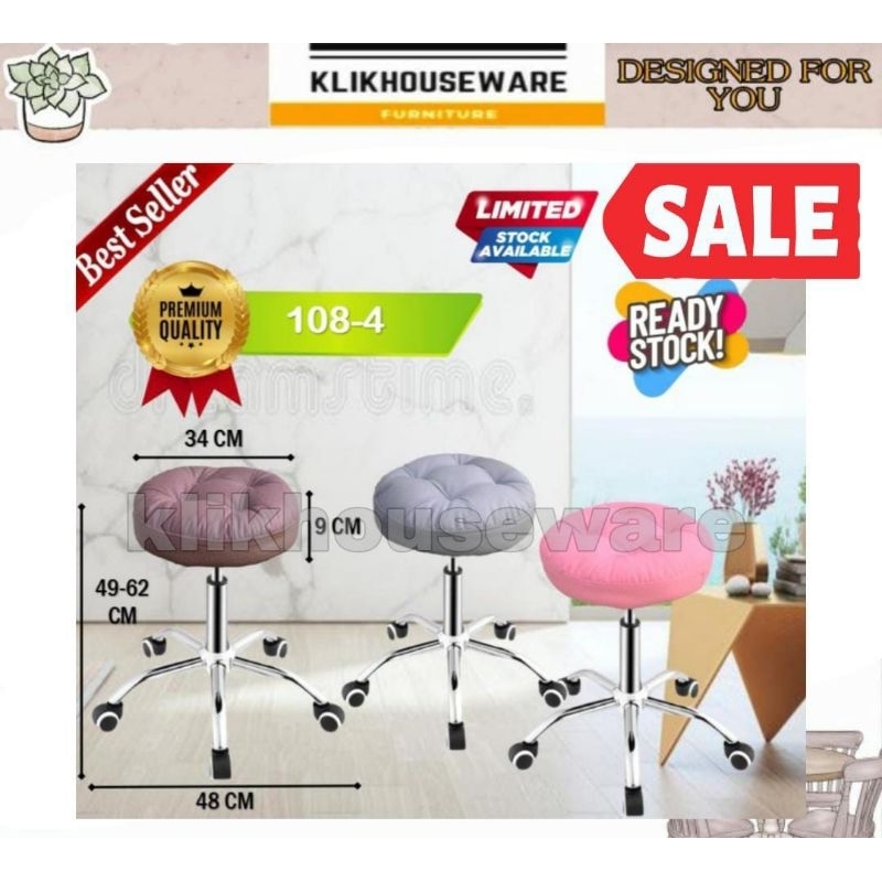 Jual Kursi Salon Bulat 108 Kursi Sulam Alis Kursi Bar Hidrolik Bangku ...