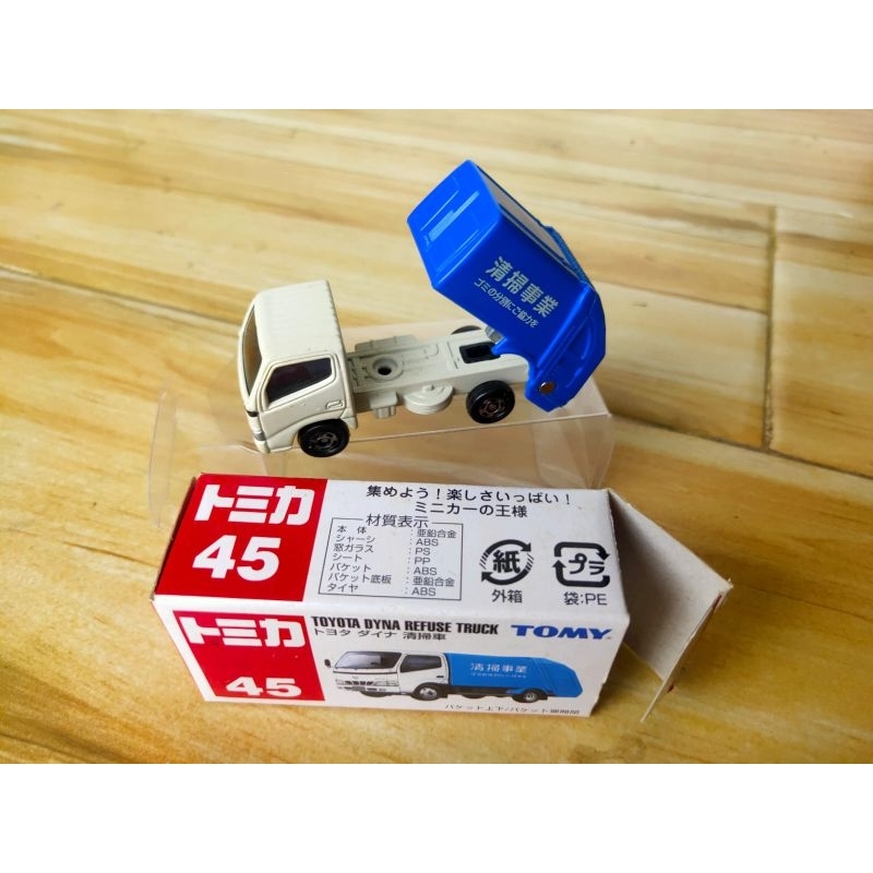 Jual tomica toyota dyna refuse truck no 45 takara tomy blue tag diecast ...