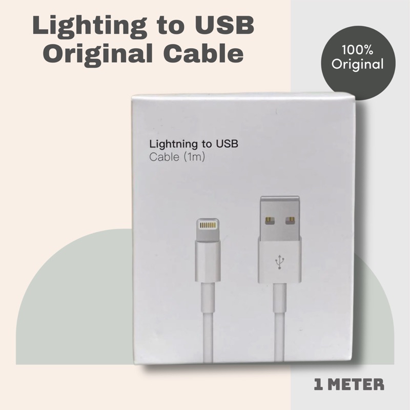 Jual Kabel Lighting to USB 1 Meter | Shopee Indonesia