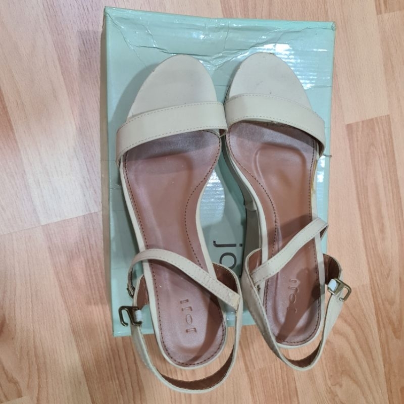 Jual Wedges Joji heels sepatu pesta cream 39 party shoes | Shopee Indonesia