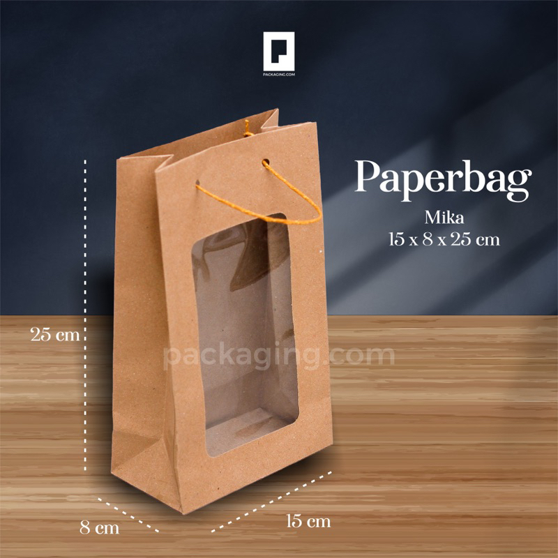 Jual Paperbag Mika/Paperbag/Tas Sovenir uk 15x8x25 | Shopee Indonesia