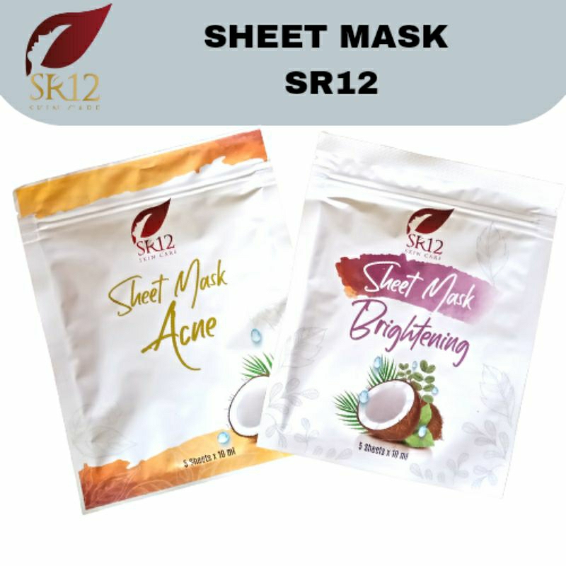 Jual SHEETMASK MURAH SR12 HERBAL SKINCARE SHEET MASK ACNE & SHEET MASK BRIGHTENING | Shopee ...
