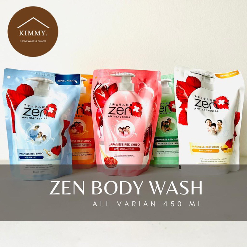 Jual ZEN SABUN CAIR REFILL JAPANESE RED SHISO WITH SANDALWOOD 400 ML ...