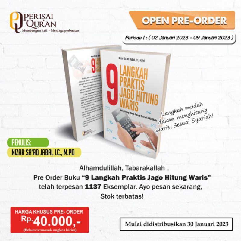 Jual Buku 9 LANGKAH PRAKTIS JAGO HITUNG WARIS Karya Ustad Nizar Saad Jabal | Shopee Indonesia