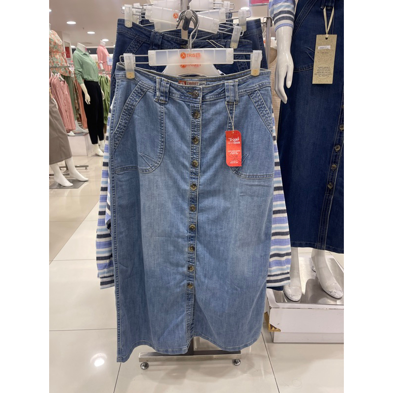 Jual Rok jeans denim wanita TRISET (S-XL) | Shopee Indonesia