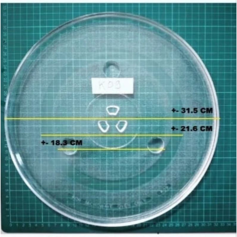 Jual Piring kaca original microwave /oven barang original diameter 31 ...