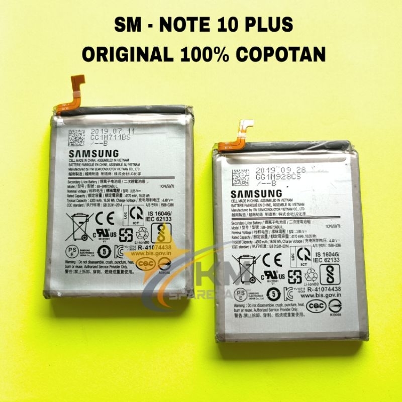 Jual Batre Battery Baterai Samsung Galaxy Note 10 Plus EB-BN972ABU Original | Shopee Indonesia