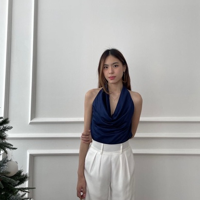 Jual Sava Satin Top —— Ocha Wear | Atasan Halter Wanita | Tanktop ...