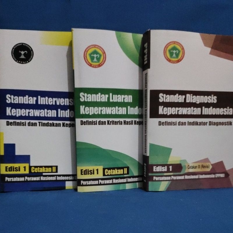 Jual Paket 3 Buku Standar Intervensi, Luaran & Diagnosis Keperawatan Indonesia DTK, DKK & DID ...
