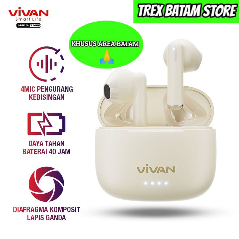 Jual VIVAN INFINITY GT2 TWS BLUETOOTH EARPHONE WIRELESS (BATAM ...