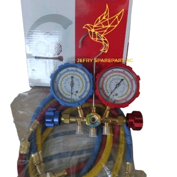 Jual TESTING MANIFOLD DOUBLE AC MULTI R22 R32 R410A R134A GAGANG ...
