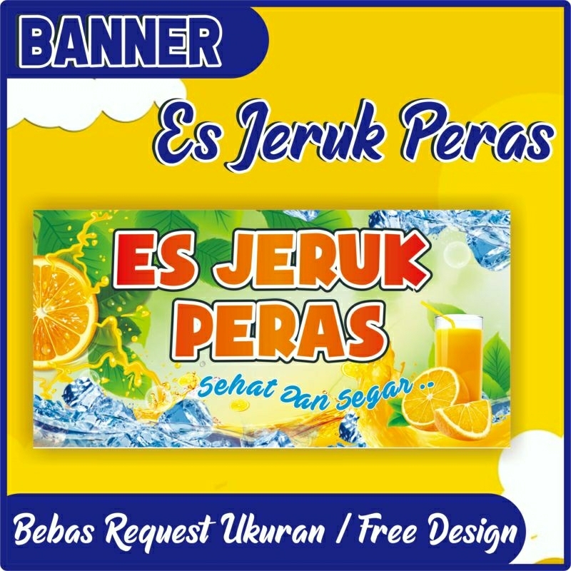 Jual Spanduk Banner Es Jeruk Peras bisa Request Ukuran | Shopee Indonesia