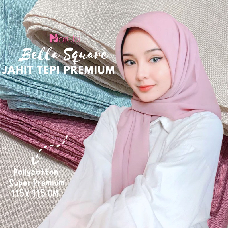 Jual BELLA SQUARE JAHIT TEPI PREMIUM 115 X 115 CM | POLLYCOTTON PREMIUM ...
