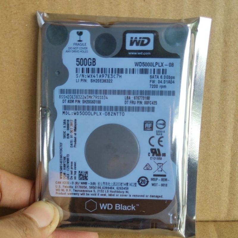 Jual Hdd Hardisk 500gb Wd Black Laptop/notebox Ukuran 2,5-Hardisk 500gb ...