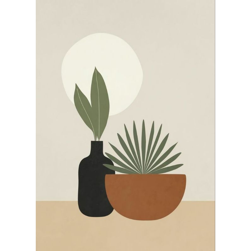 Jual hiasan dinding cetak daun estetik plus bingkai real pict ukuran 65 ...